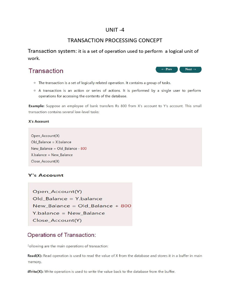 unit 4 dbms by Aa | PDF