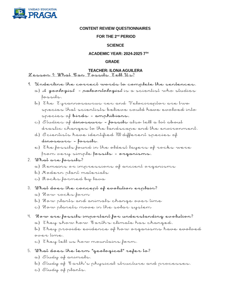 Science Questionnaire | PDF