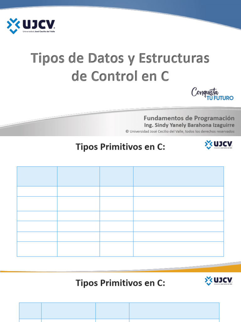 Tipos de Datos y Estructuras de Control | PDF | Tipo de datos | Flujo ...