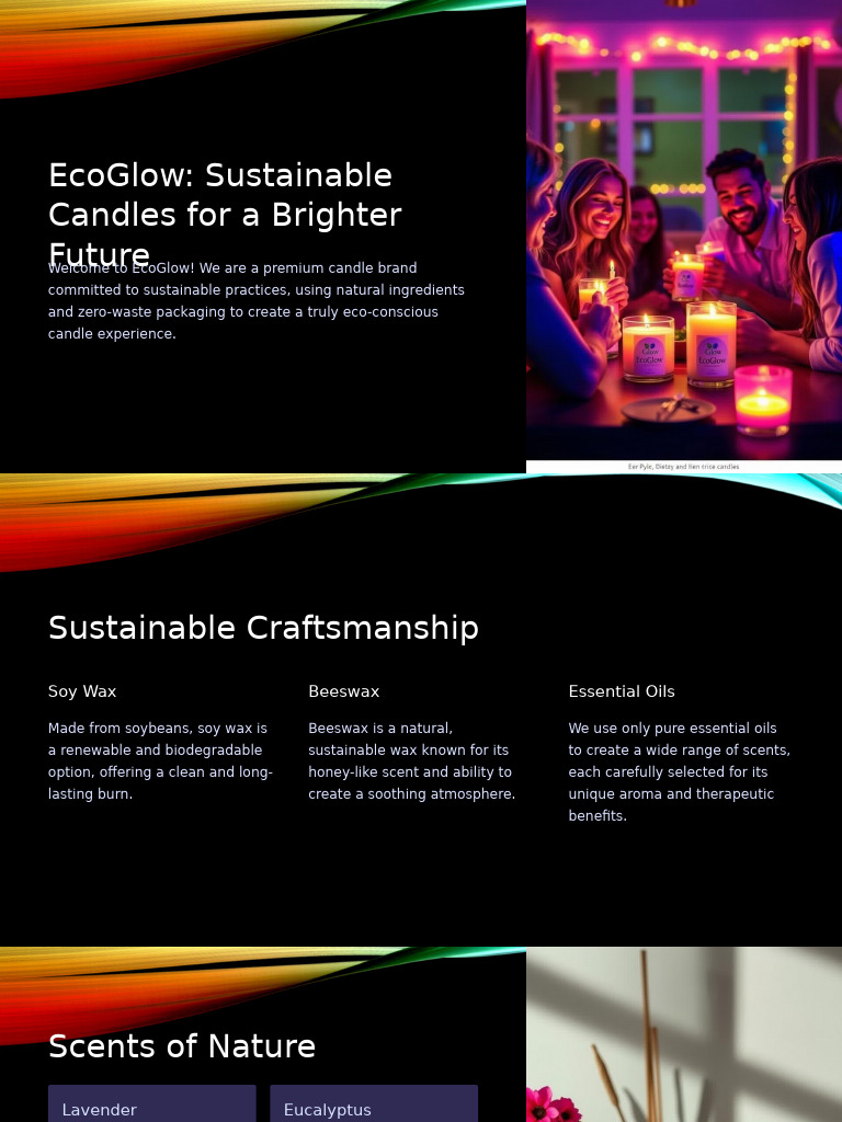 EcoGlow Sustainable Candles For A Brighter Future | PDF | Candle | Sustainability