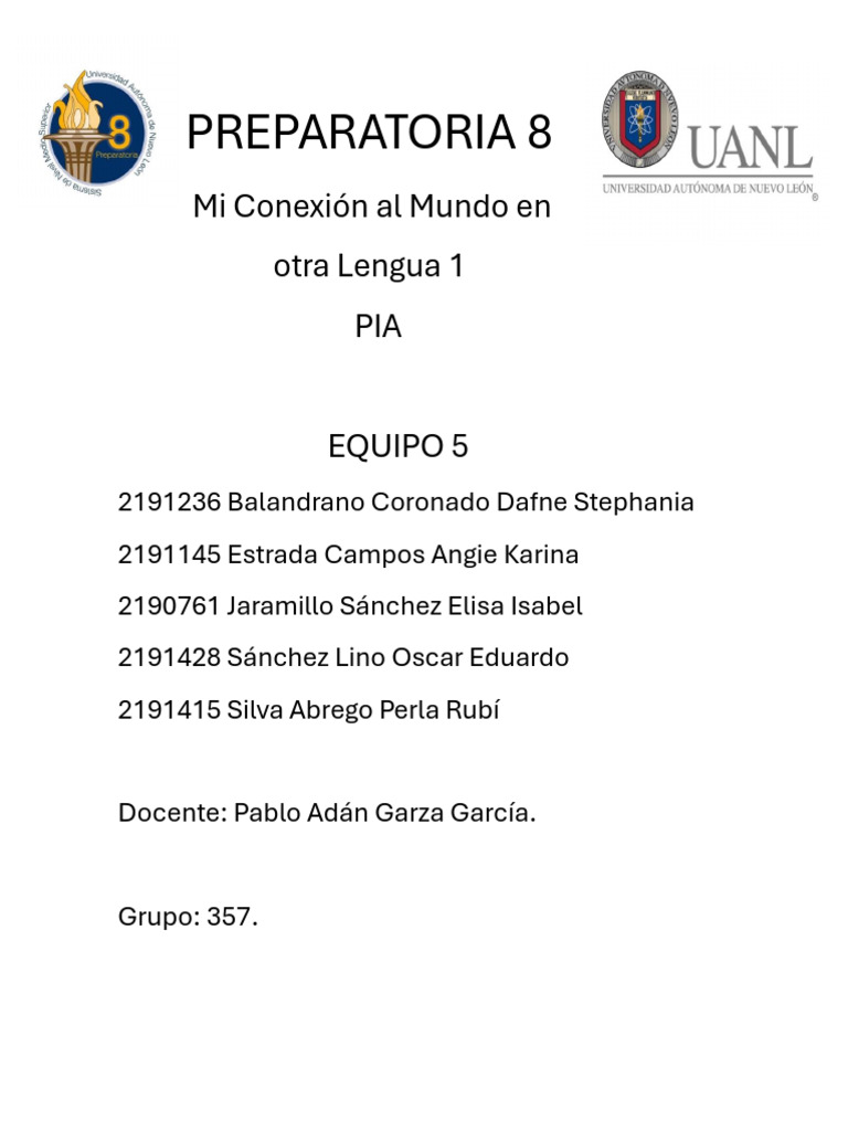 PIA MCMLI Equipo 5 | PDF