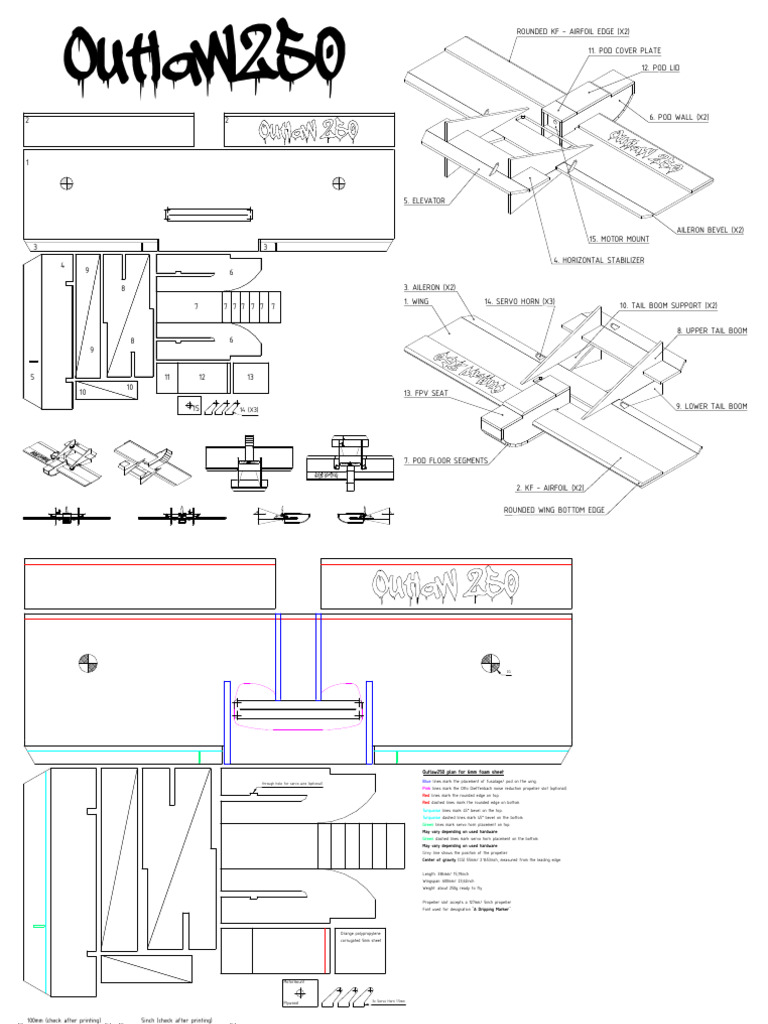 Outlaw250 6mm Foam Sheet | PDF | Aviation | Aerospace