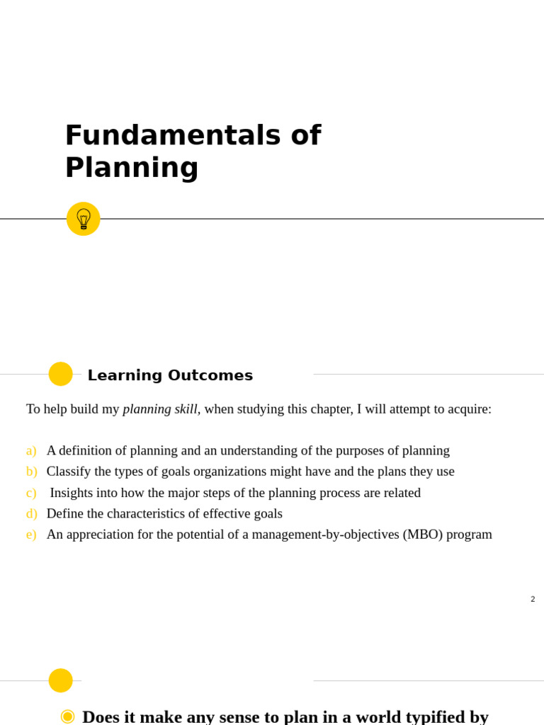 Chapter 5. Power Point Slides | PDF | Goal | Planning