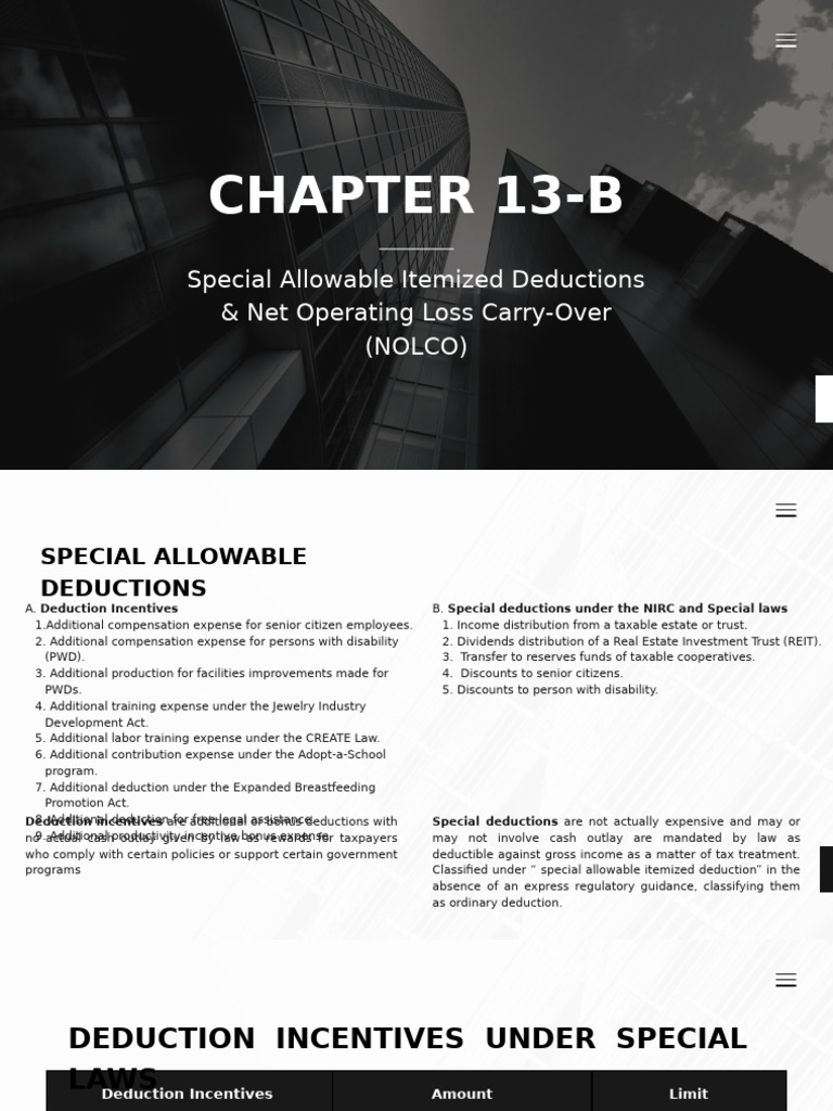 MA_Group7_Chapter13B | PDF | Tax Deduction | Gross Income