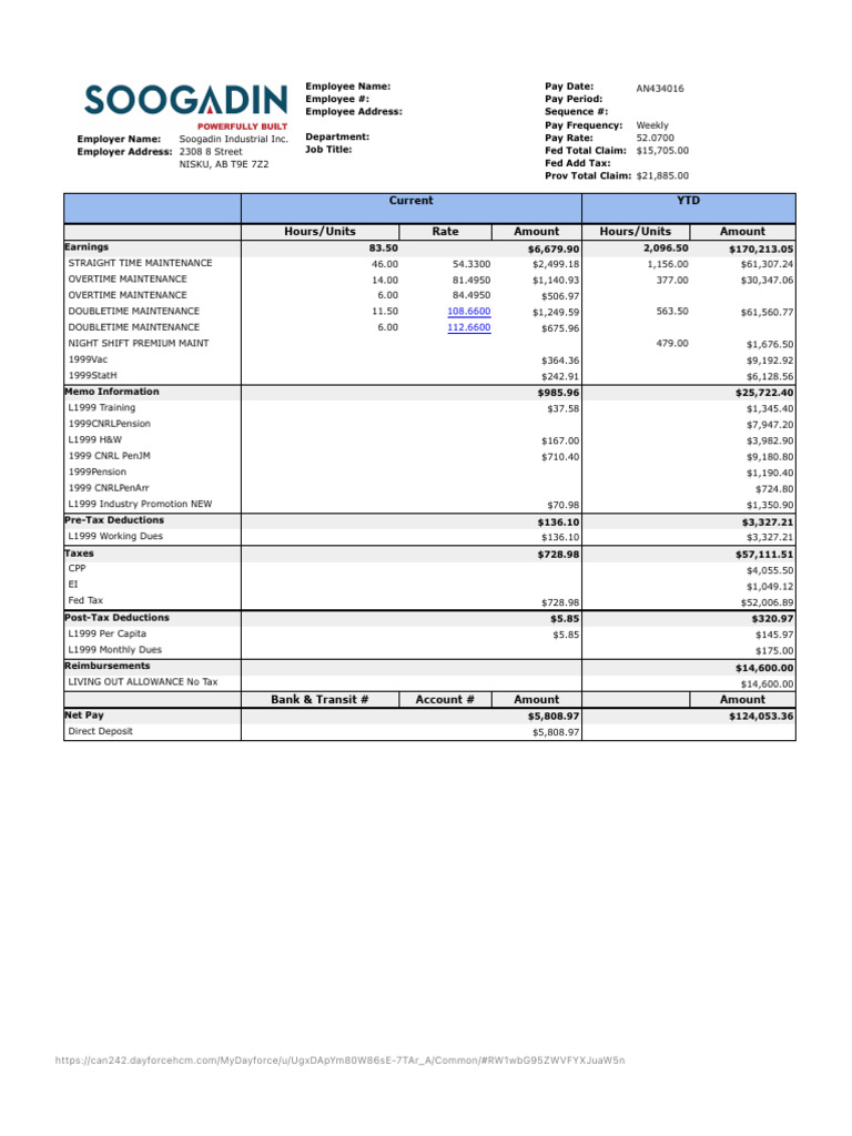 Earnings - Dayforce | PDF | Labor | Business