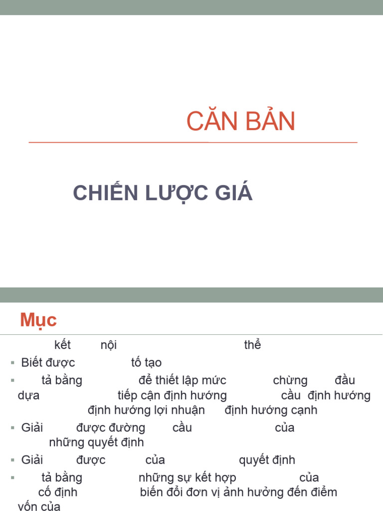 Chien Luoc Gia - Bai Giang | PDF