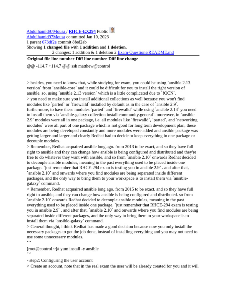 RHCE Abdulhamid97Mousa | PDF | Secure Shell | Computing