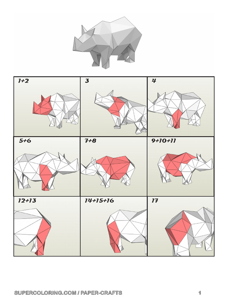 Rhino Paper Crafts | PDF