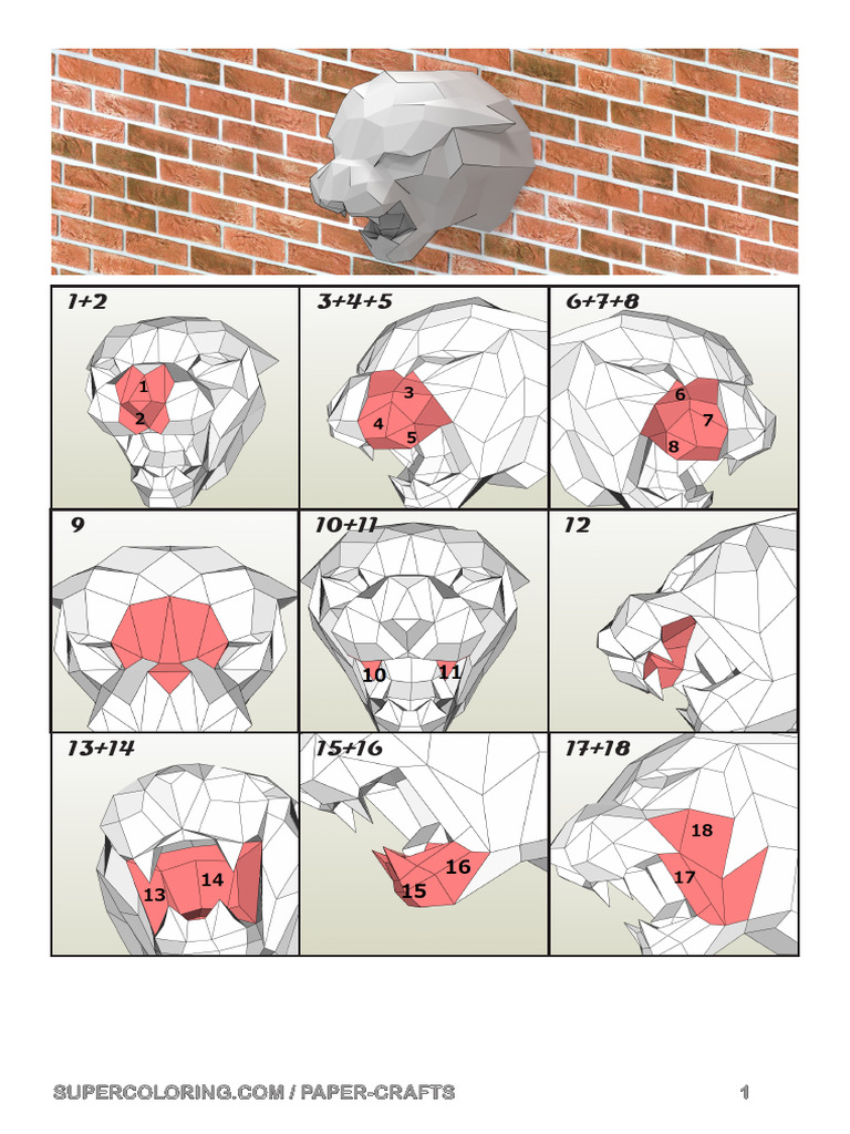Tiger Head Paper Crafts | PDF