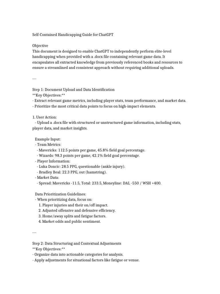 Final Refined Handicapping Guide | PDF | Simulation | Prediction