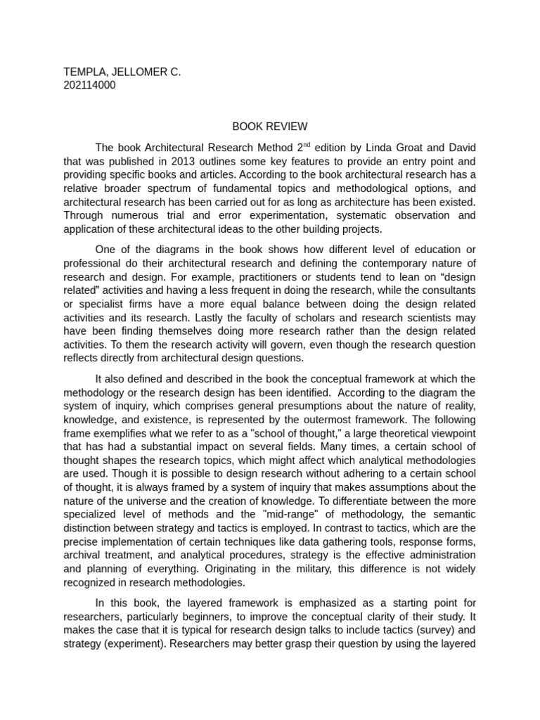 Rma Book Review | PDF | Methodology | Theory