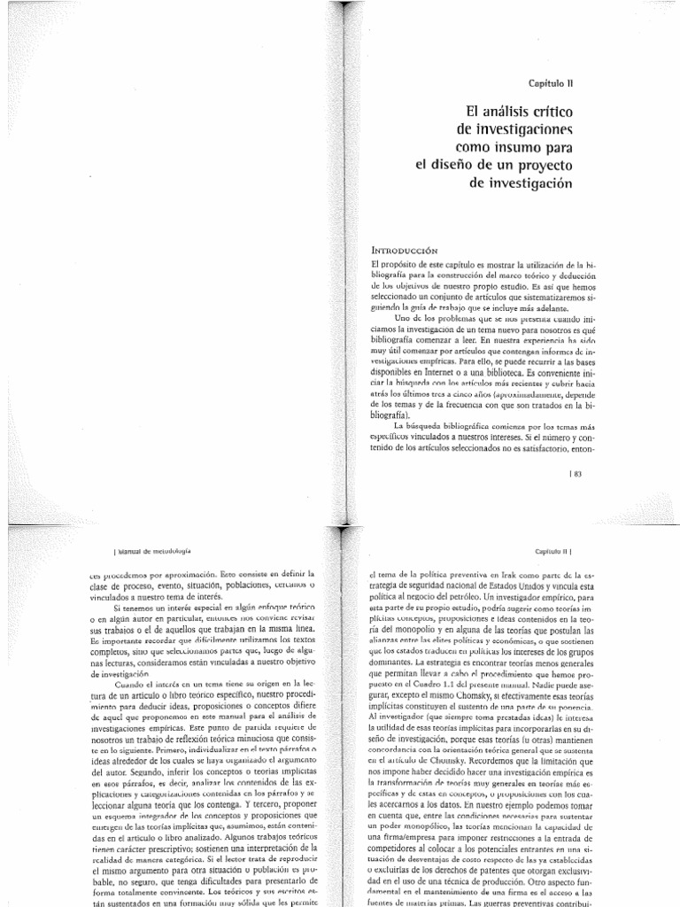 Analisis Critico de Investigaciones | PDF
