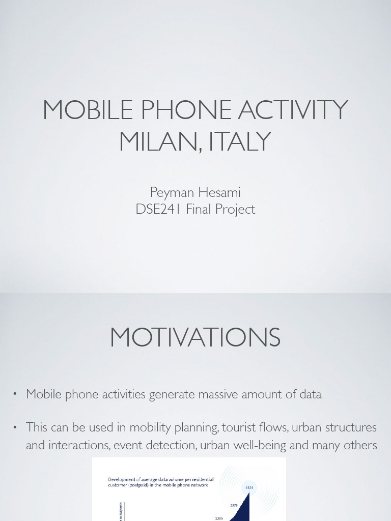 Mobile Phone Activity Analysis in Milan | PDF | Cellular Network ...