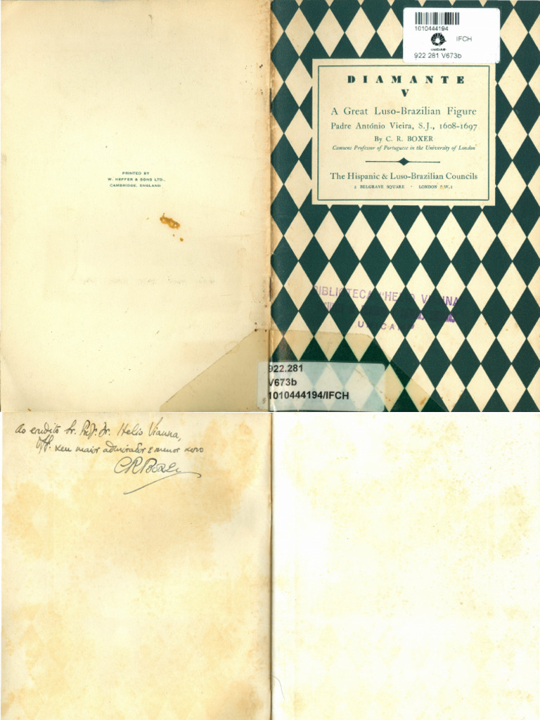 C.R. Boxer - A Great Luso-Brazilian Figure: Padre António Vieira | PDF ...