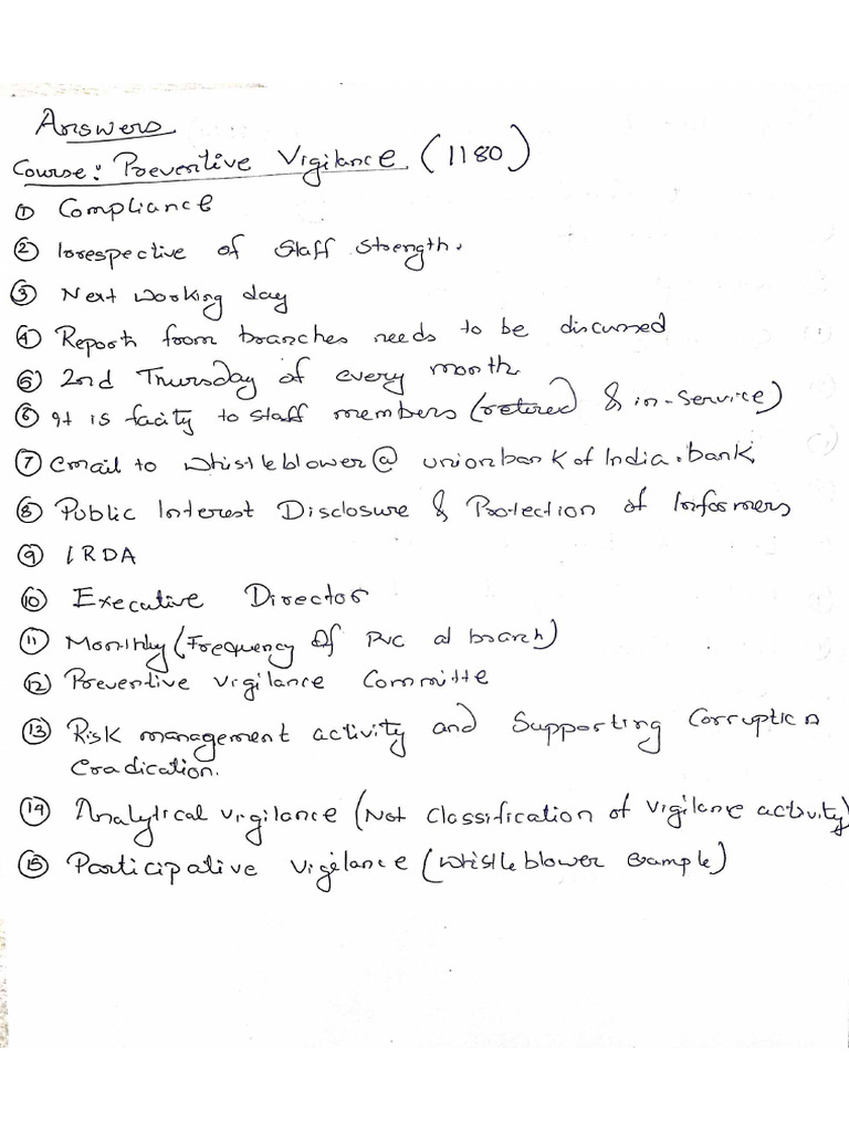 Mandatory Course Answers | PDF