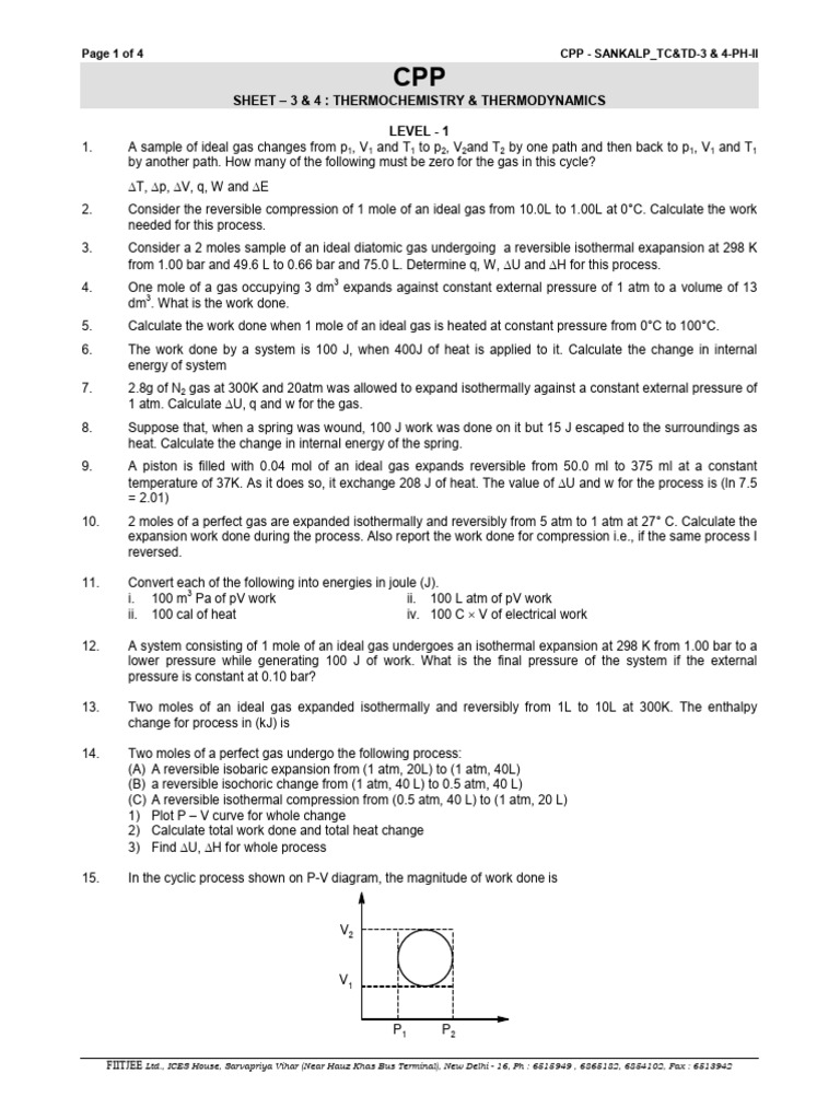 TD_3-4 (1) | PDF | Gases | Physical Chemistry