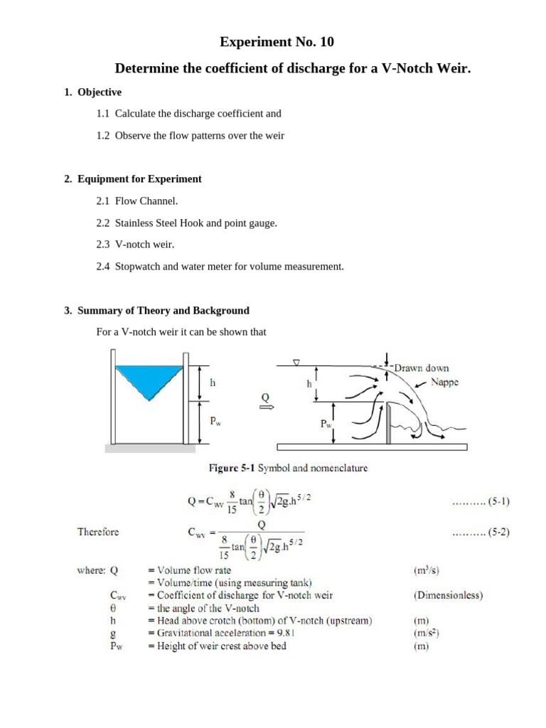 Experiment No 10 | PDF | Flow Measurement | Discharge (Hydrology)