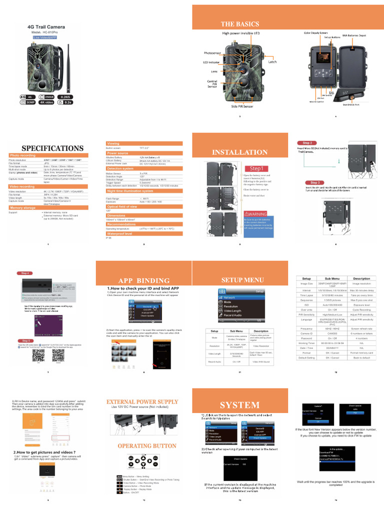 Camera HC-810APro User Manual | PDF