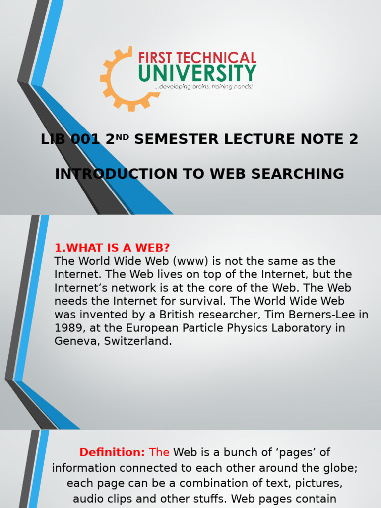 Power Point - Web Searching Techniques | PDF | World Wide Web ...