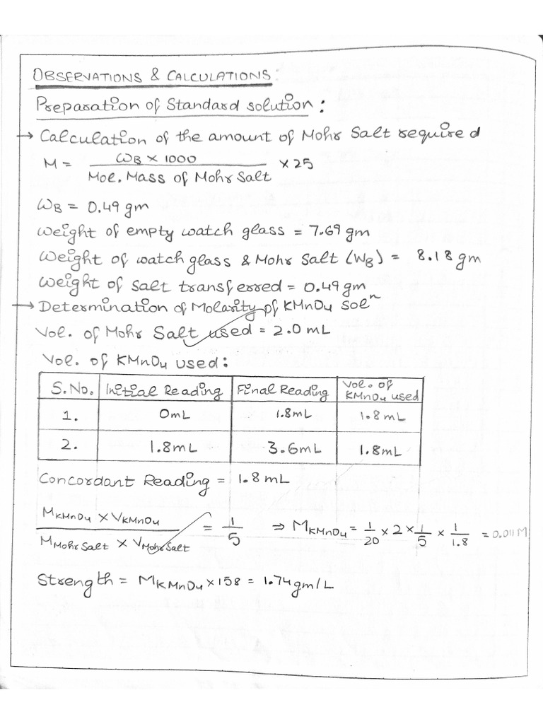 Chemistry Pract Part 1 | PDF