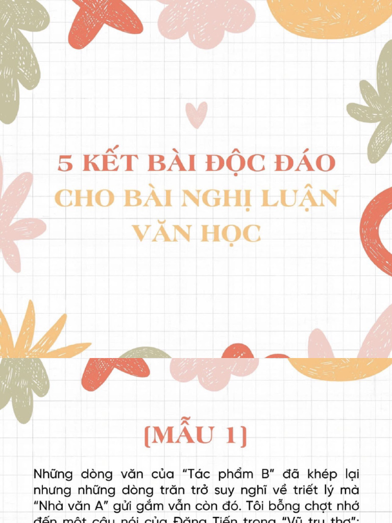 5 kết bài cho nlvh | PDF
