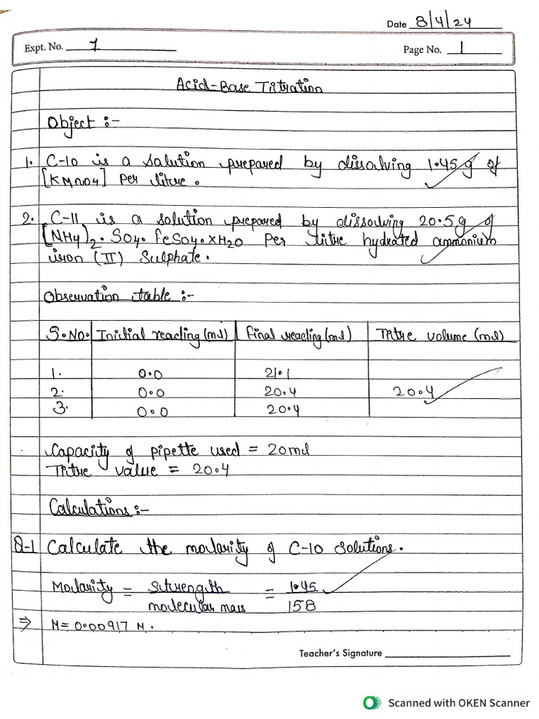 12 Chemistry Practical | PDF