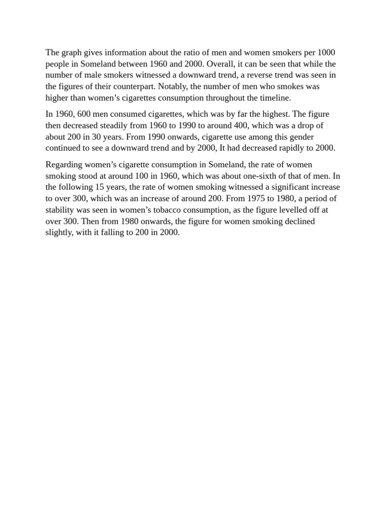 Smoking Trends in Someland (1960-2000) | PDF