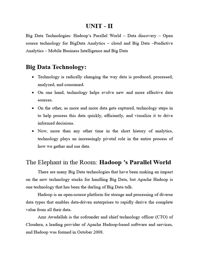 unit II | PDF | Cloud Computing | Predictive Analytics