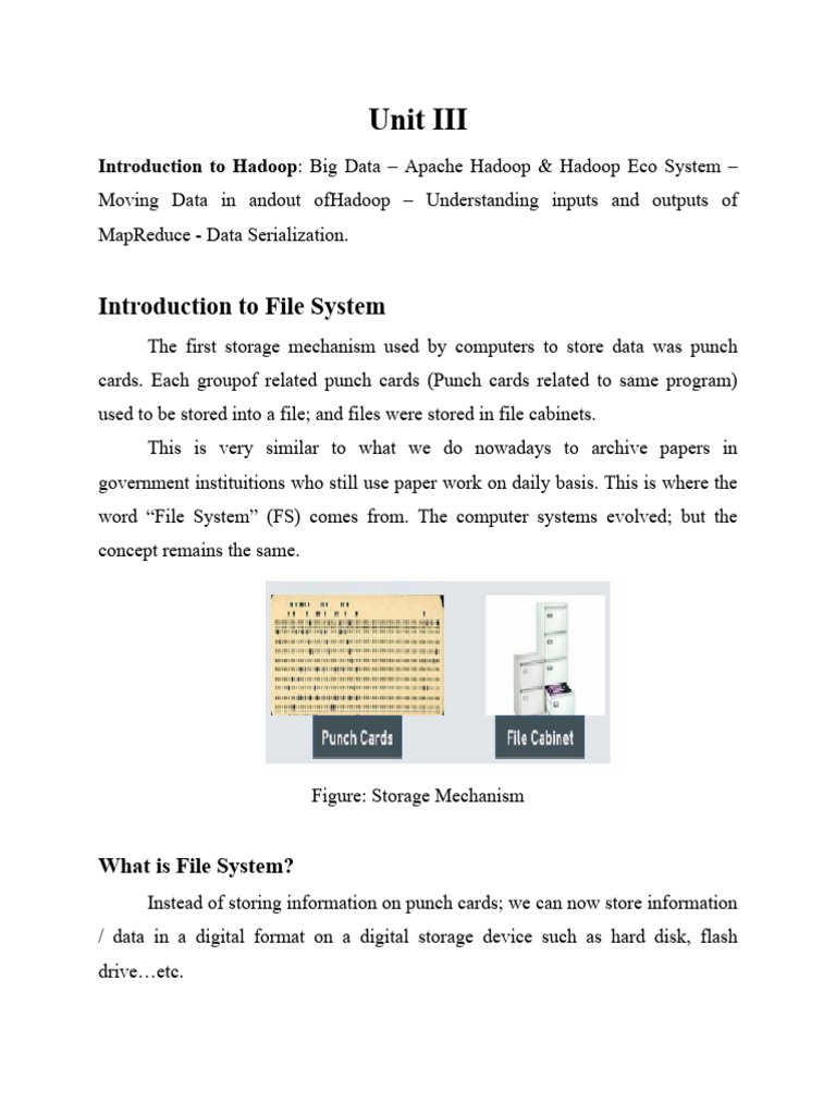 unit III | PDF | Apache Hadoop | Apache Spark
