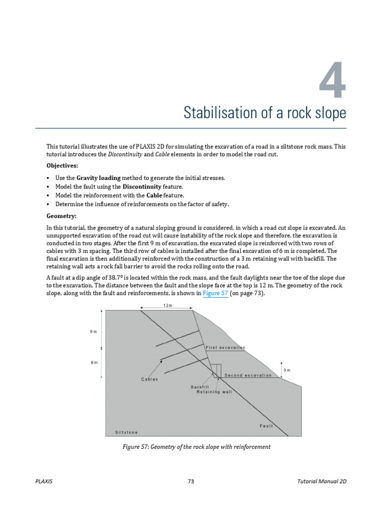 PLAXIS - 2D - 2024.2 - Tutorial - 04 - Stabilisation of A Rock Slope-1 ...