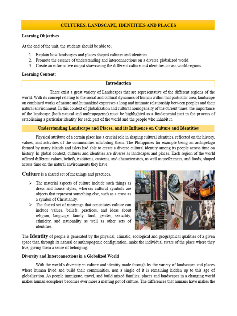 Cultural Landscapes and Identities | PDF | Africa | East Asia