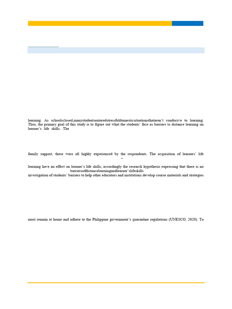 Learning Barriers of Alternative Delivery Mode of Learning Among The ...