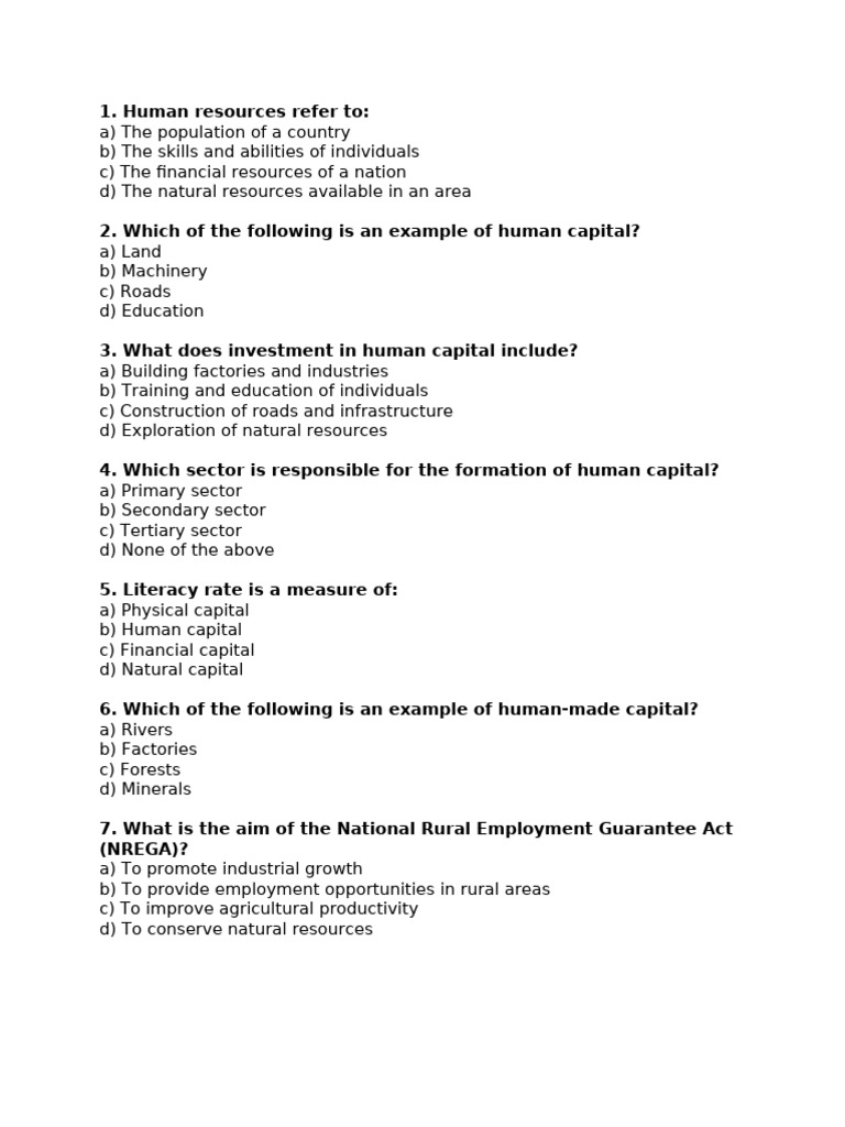 Document | PDF | Human Capital | Capital (Economics)