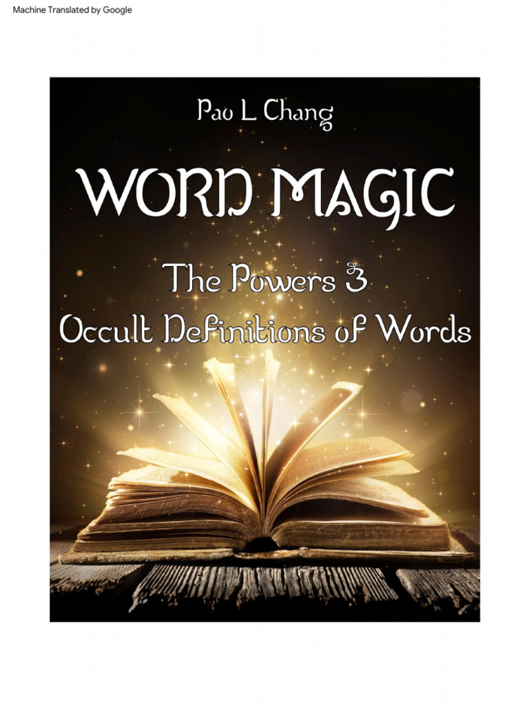 Word Magic The Powers Occult Definitions of Words Fair Market Usage | PDF