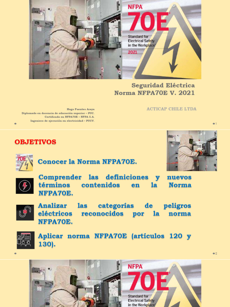 Seguridad Electrica NFPA 70E - Curso 8 Horas - 25032024 | PDF ...