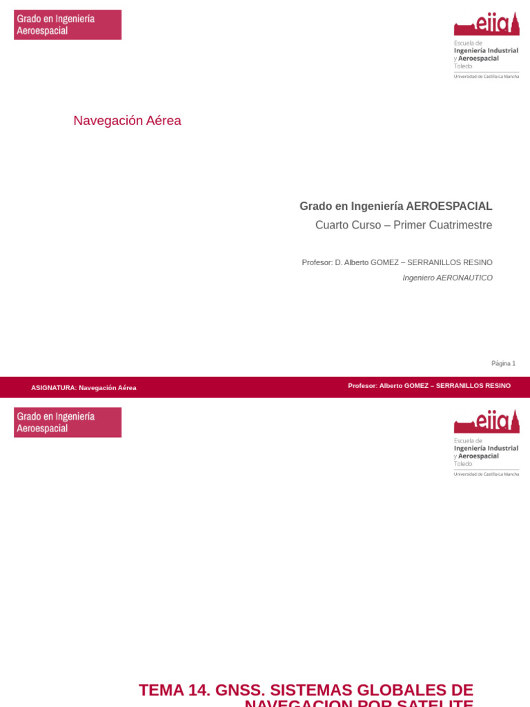 Tema 14. GNSS | PDF | Sistema de Posicionamiento Global | Geodesia