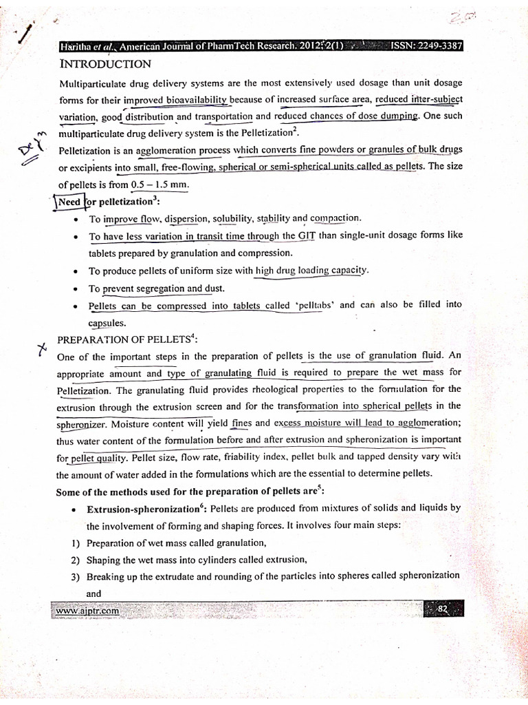 Pelletization Technique | PDF