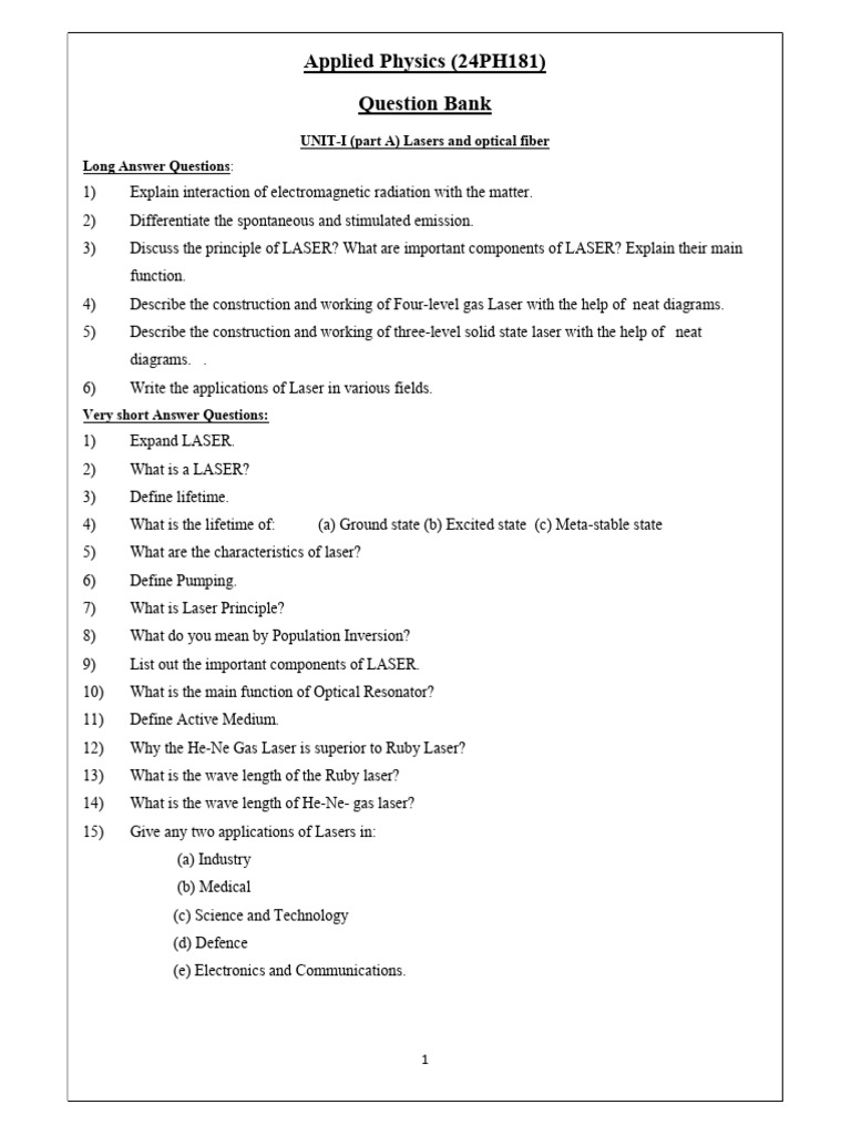 Applied Physics Question Bank | PDF | Bipolar Junction Transistor | P–N ...