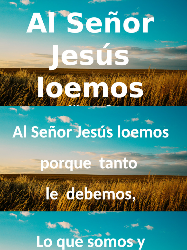 Al Señor Jesús loemos | PDF