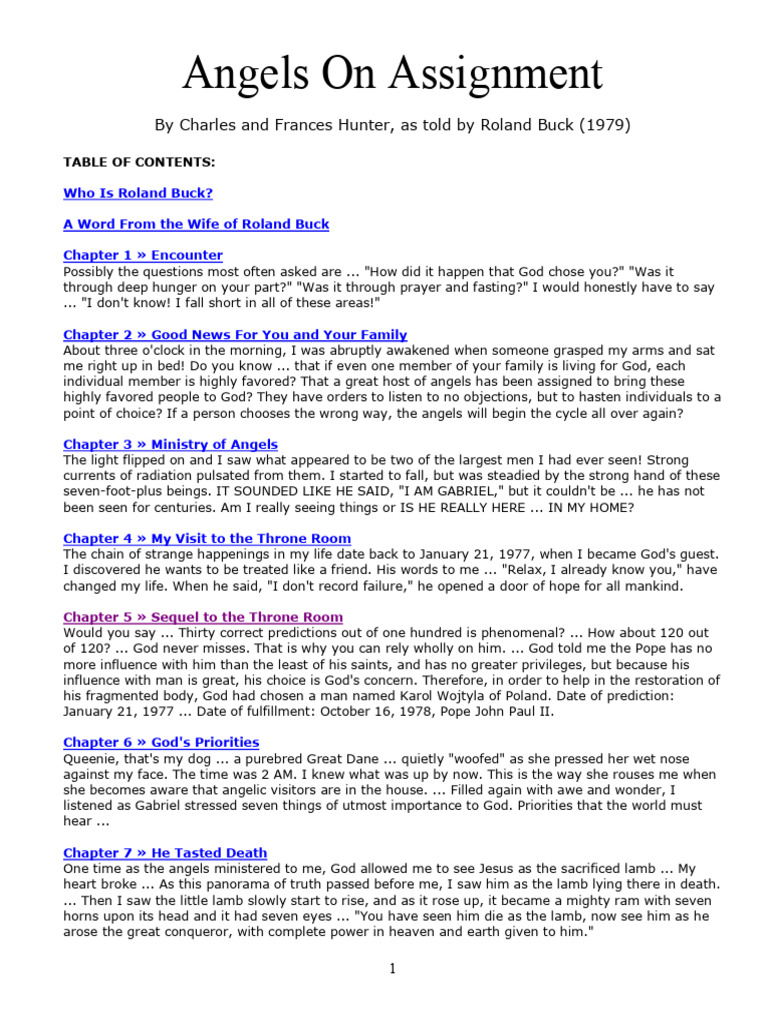 Angels on Assignment Explained | PDF