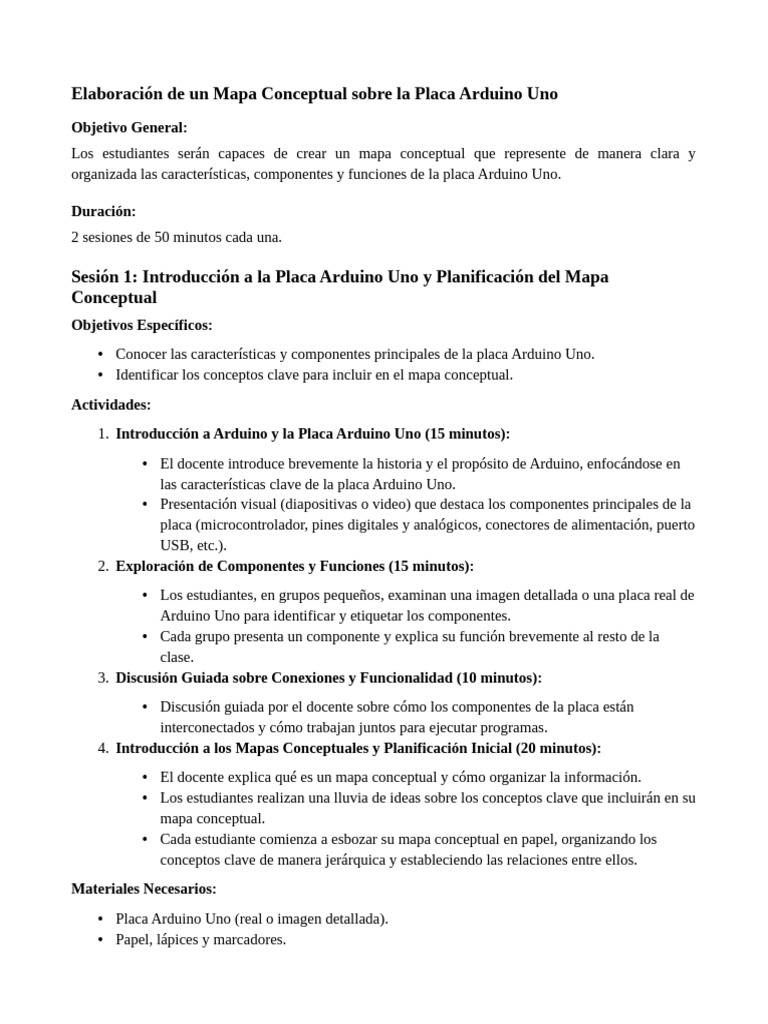 Mapa Conceptual de Arduino Uno | PDF | Arduino | Diseño