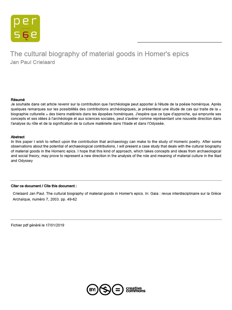 Gaia 1287-3349 2003 Num 7 1 1402 | PDF | Homer | Artifact (Archaeology)