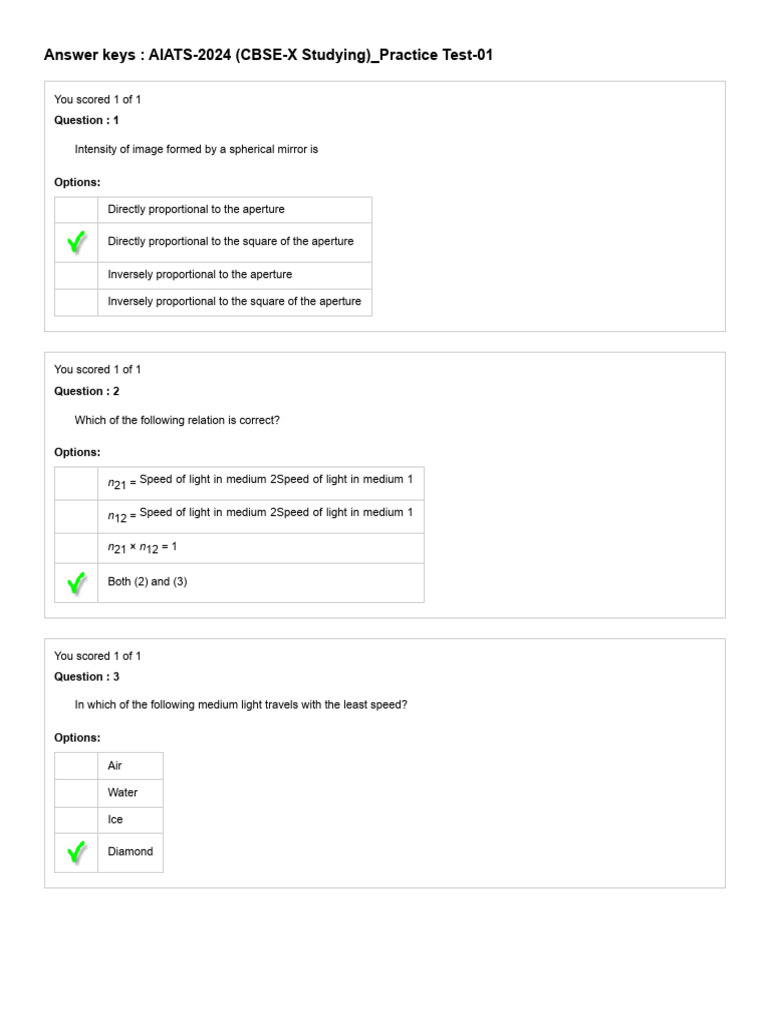 10TH Practice Test 2023 | PDF | Electromagnetic Radiation | Optics