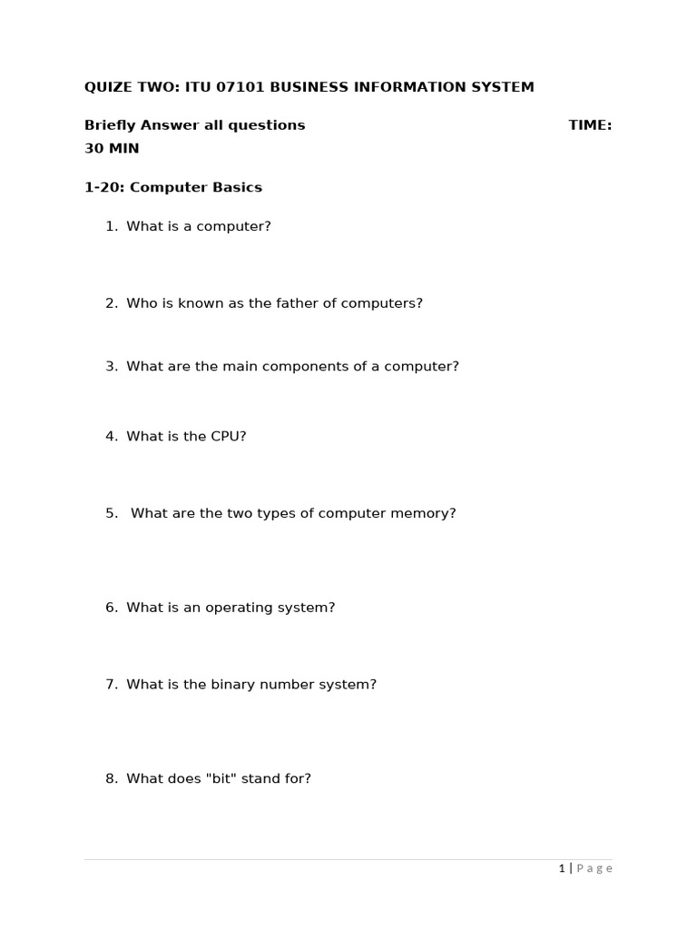 BIS Quize 2 | PDF | Databases | Computer Programming