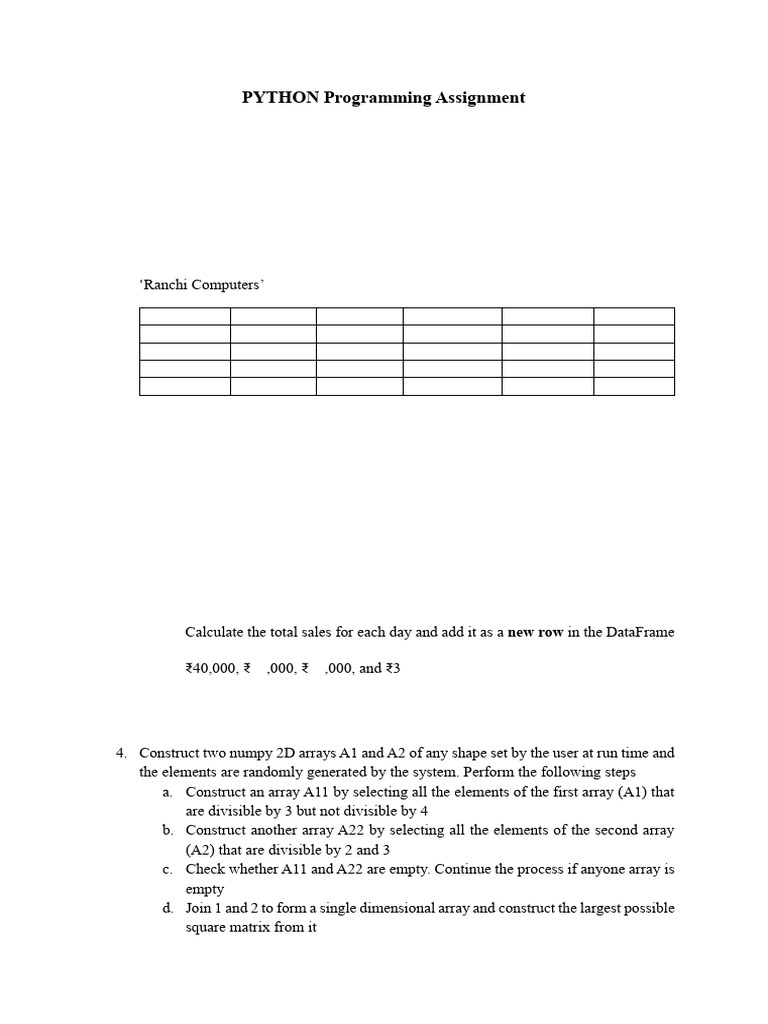Python Assignment | PDF | Parameter (Computer Programming) | Function ... Python Assignment | PDF | Parameter (Computer Programming) | Function ...