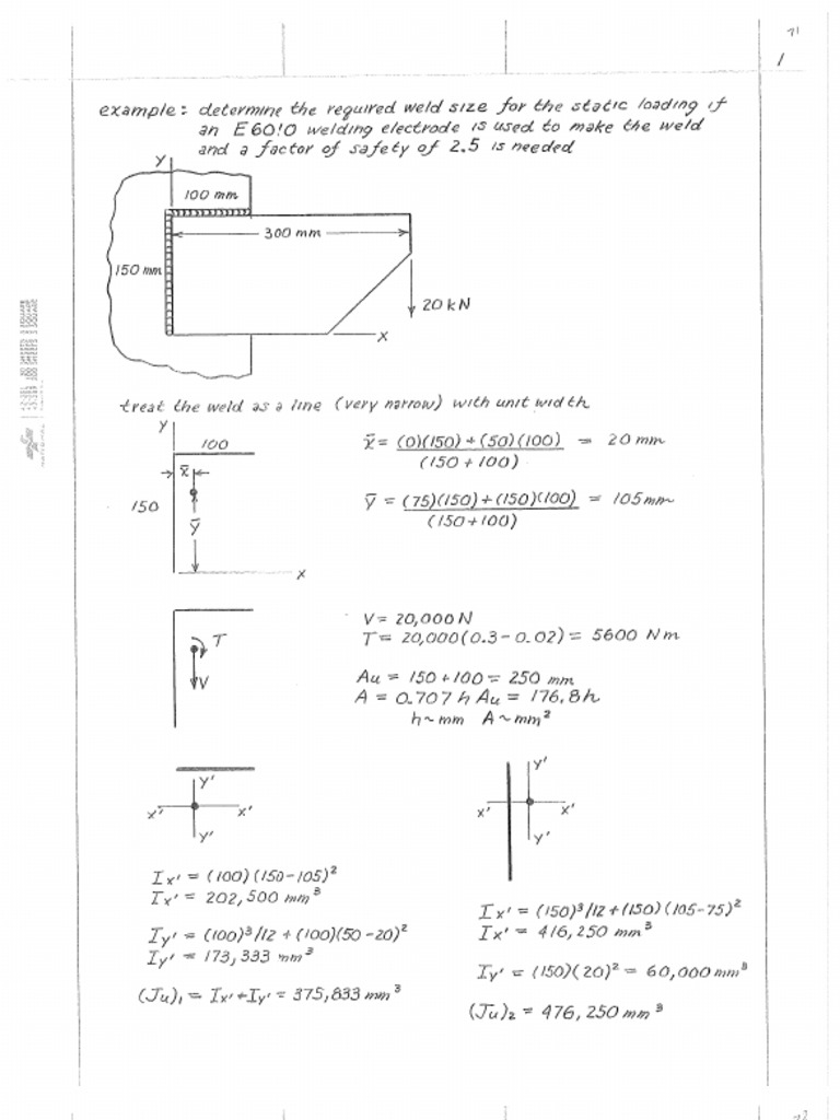 Welding Example Problem | PDF