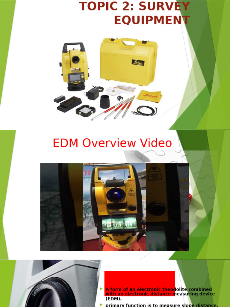 Topic 2 Survey Equipment | PDF | Surveying | Metrology