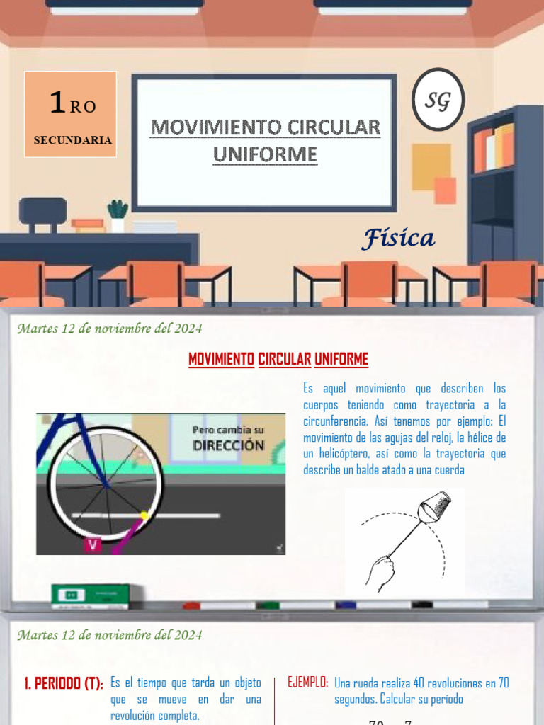 FISICA 1RO - M.C.U. | PDF | Frecuencia | Aceleración