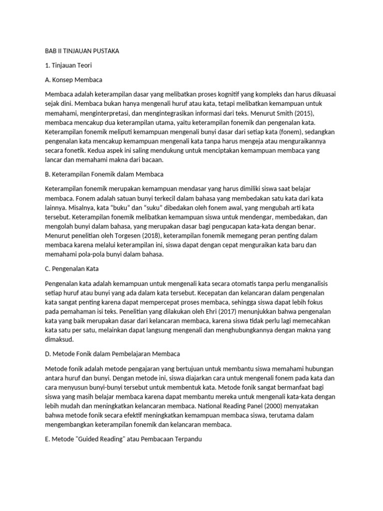 Bab Ii Laporan PTK | PDF