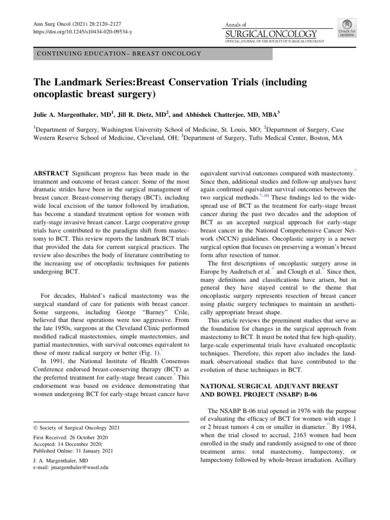 BCT Landmark | PDF | Mastectomy | Breast Cancer